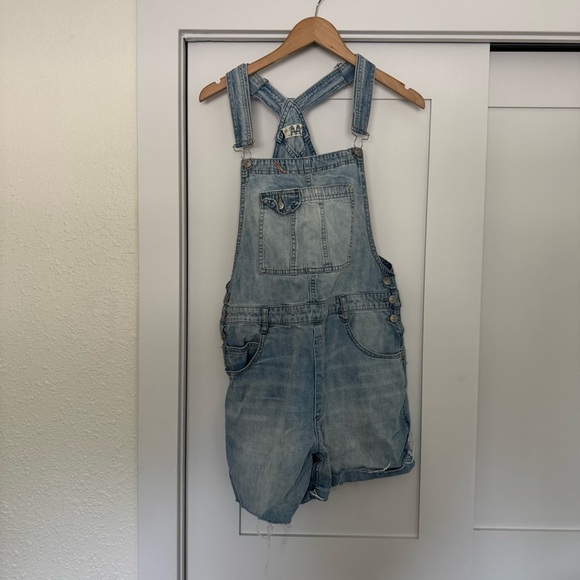 We The Free | Shorts | We The Free Light Blue Denim Overalls | Poshmark